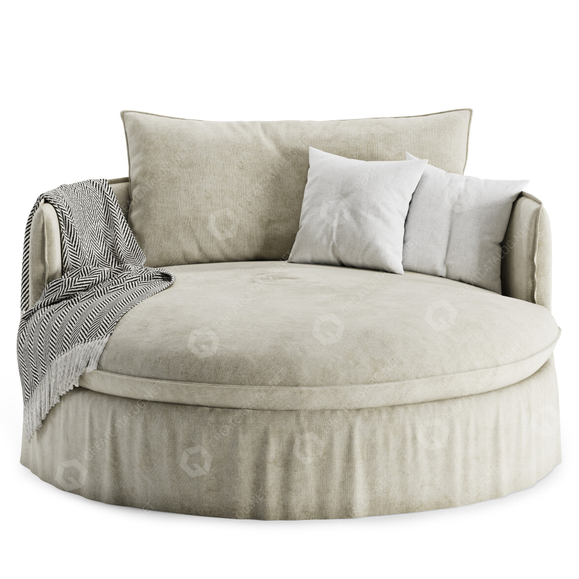 Daybed Sixpenny Neva Round 3D model - GreatCatalog 46125