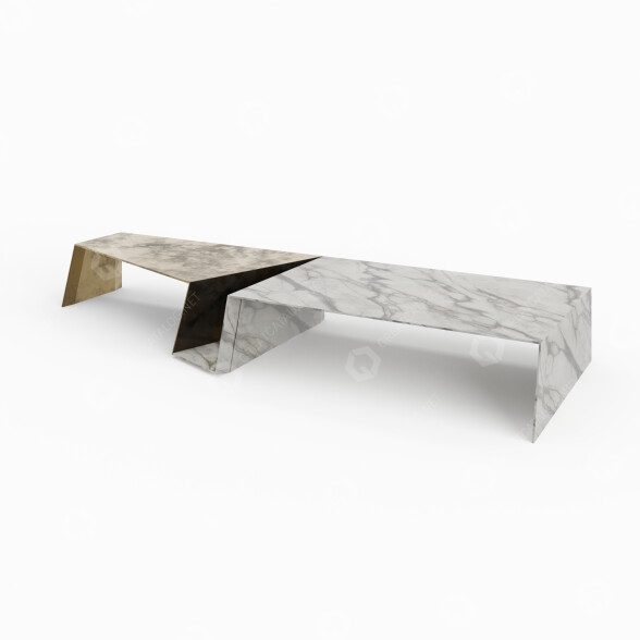 Coffee Table Origami Metal Stone 3D model - GreatCatalog 46179