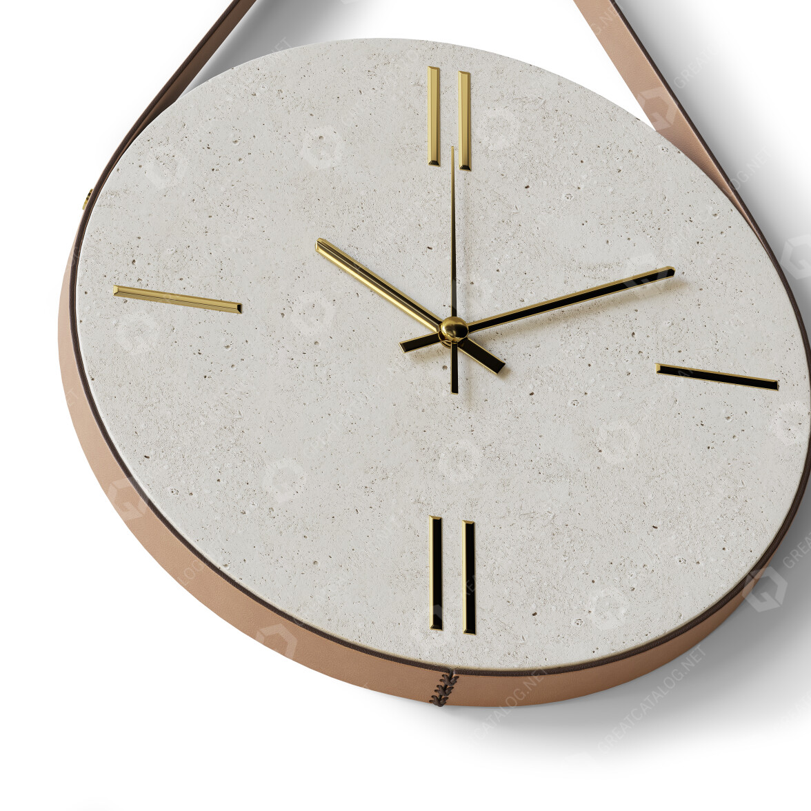 Clock Mono Concrete Wall by Vaunt Design 3D model