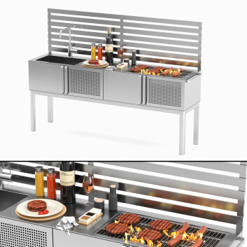 Stainless steel barbecue 3D models - GreatCatalog