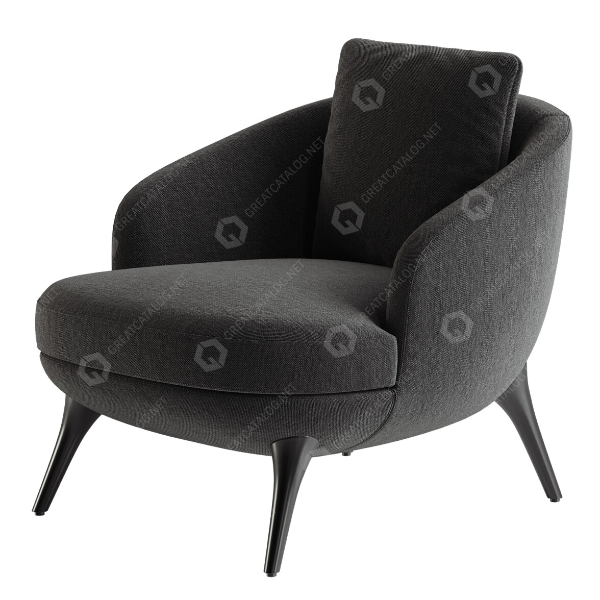 Armchair Minotti Raphael 3D model - GreatCatalog 46271