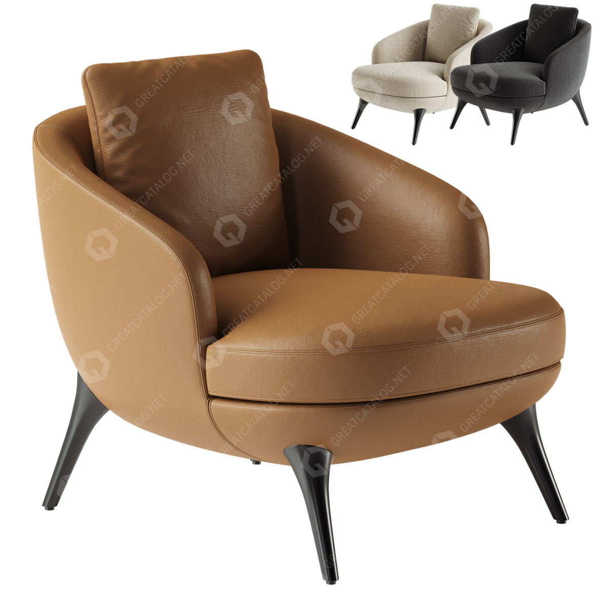 Armchair Minotti Raphael 3D model - GreatCatalog 46271
