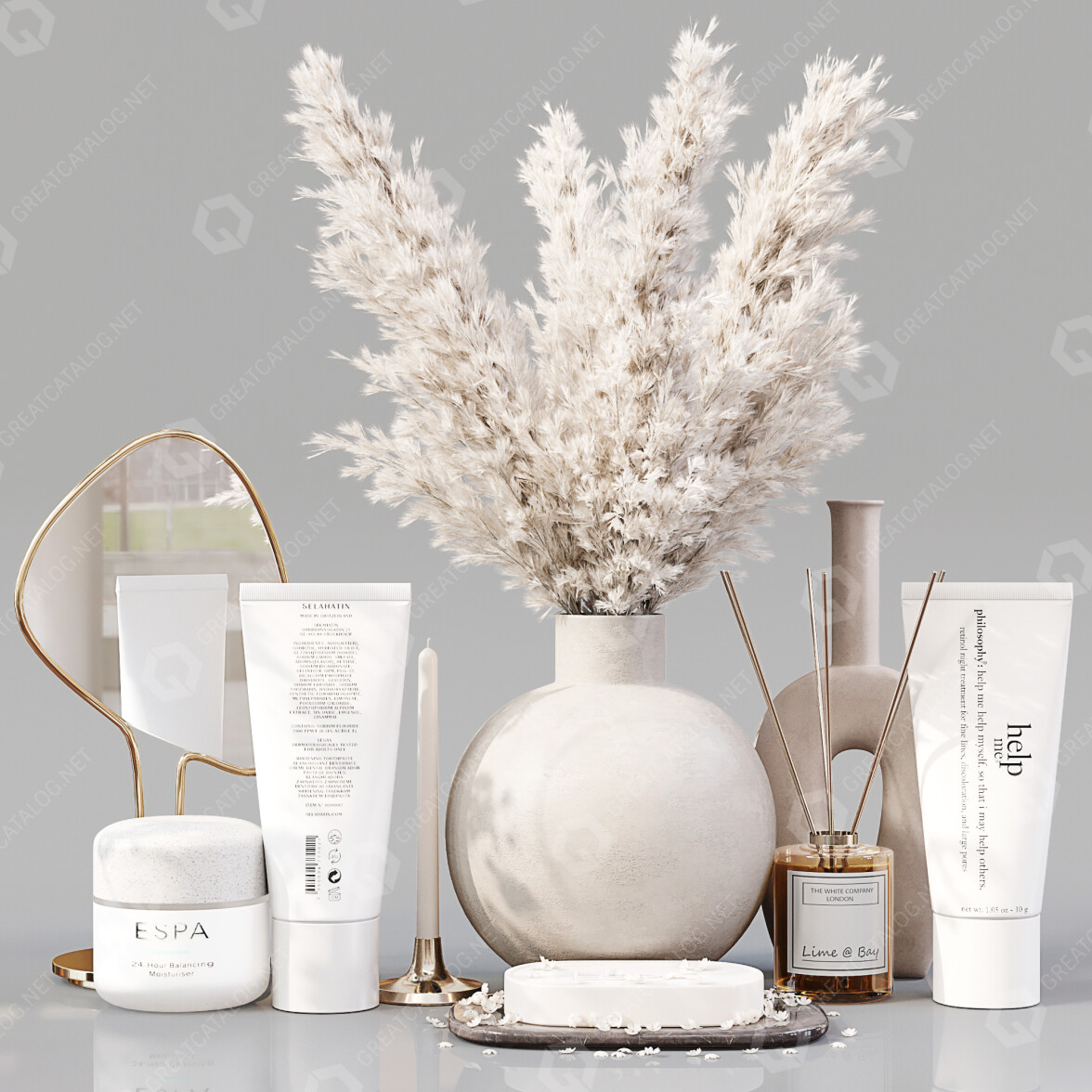 Decor Bathroom Set 015 3D model - GreatCatalog 46389