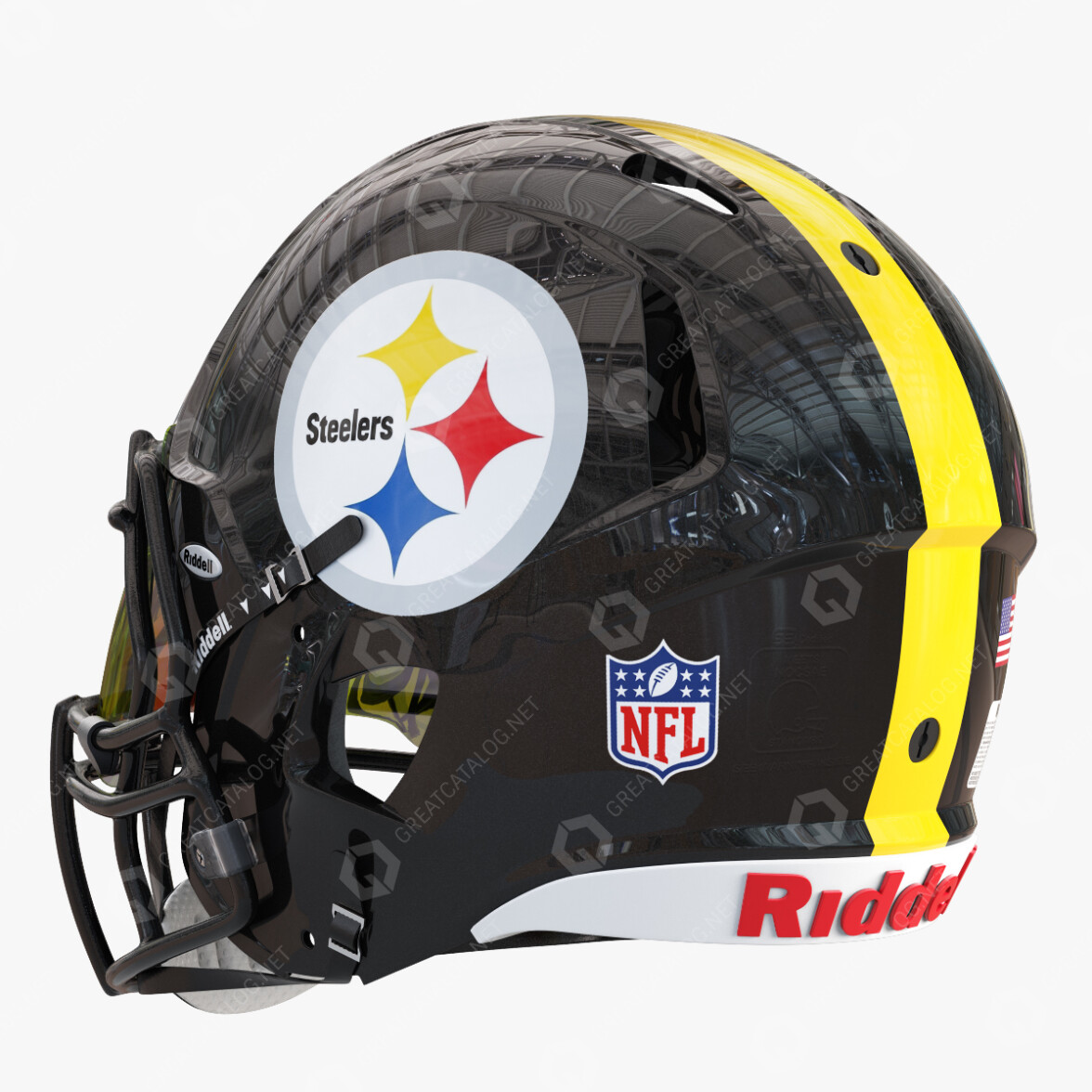 Helmet Riddell Speed Pittsburgh Steelers 3D model #46505 | GreatCatalog