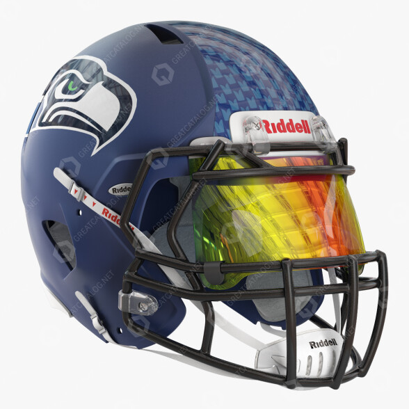 Helmet Riddell Speed Seattle Seahawks 3D model