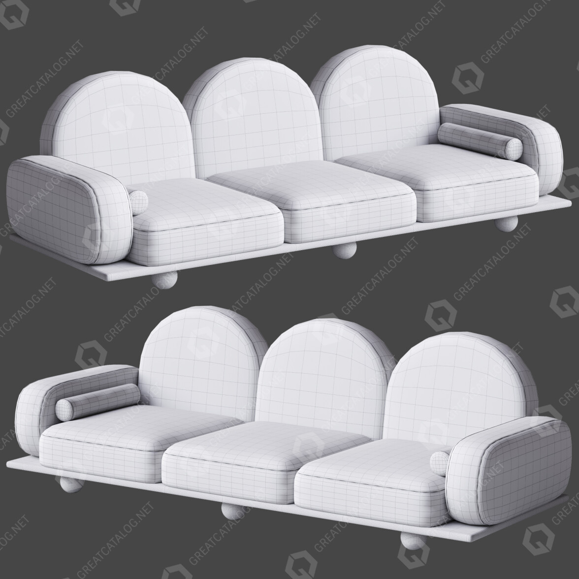 Sofa Beice 3-Seat by Merve Kahraman 3D model - GreatCatalog 46740
