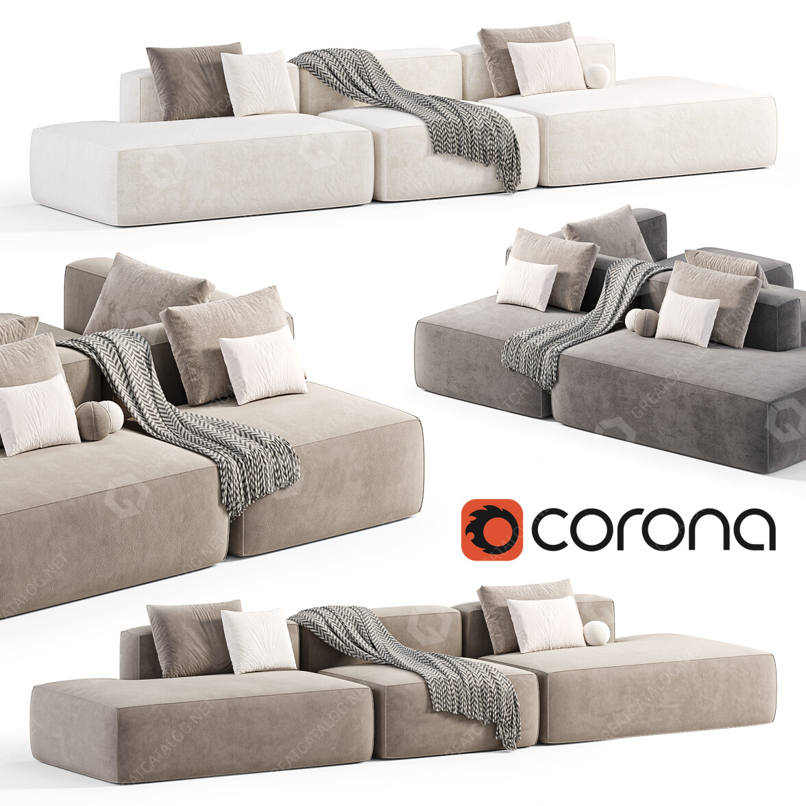 Sofá Dema Cubotto Modelo 3D ️Descargar modelos 3D - GreatCatalog 46925