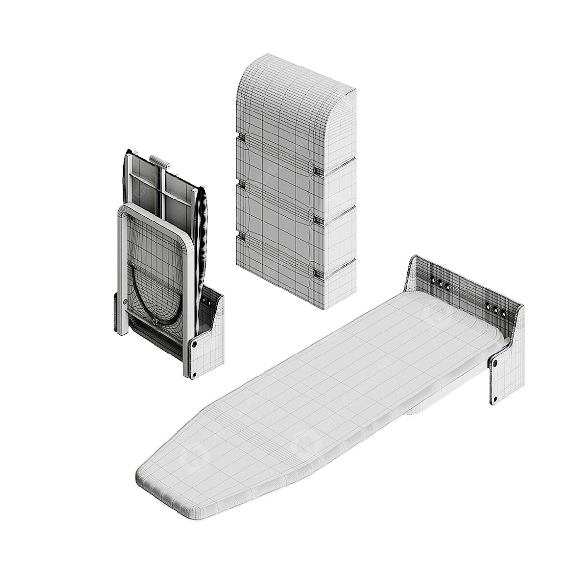 Foldable Wall Mounted Ironing Board Ironfix 3D model - GreatCatalog 47019