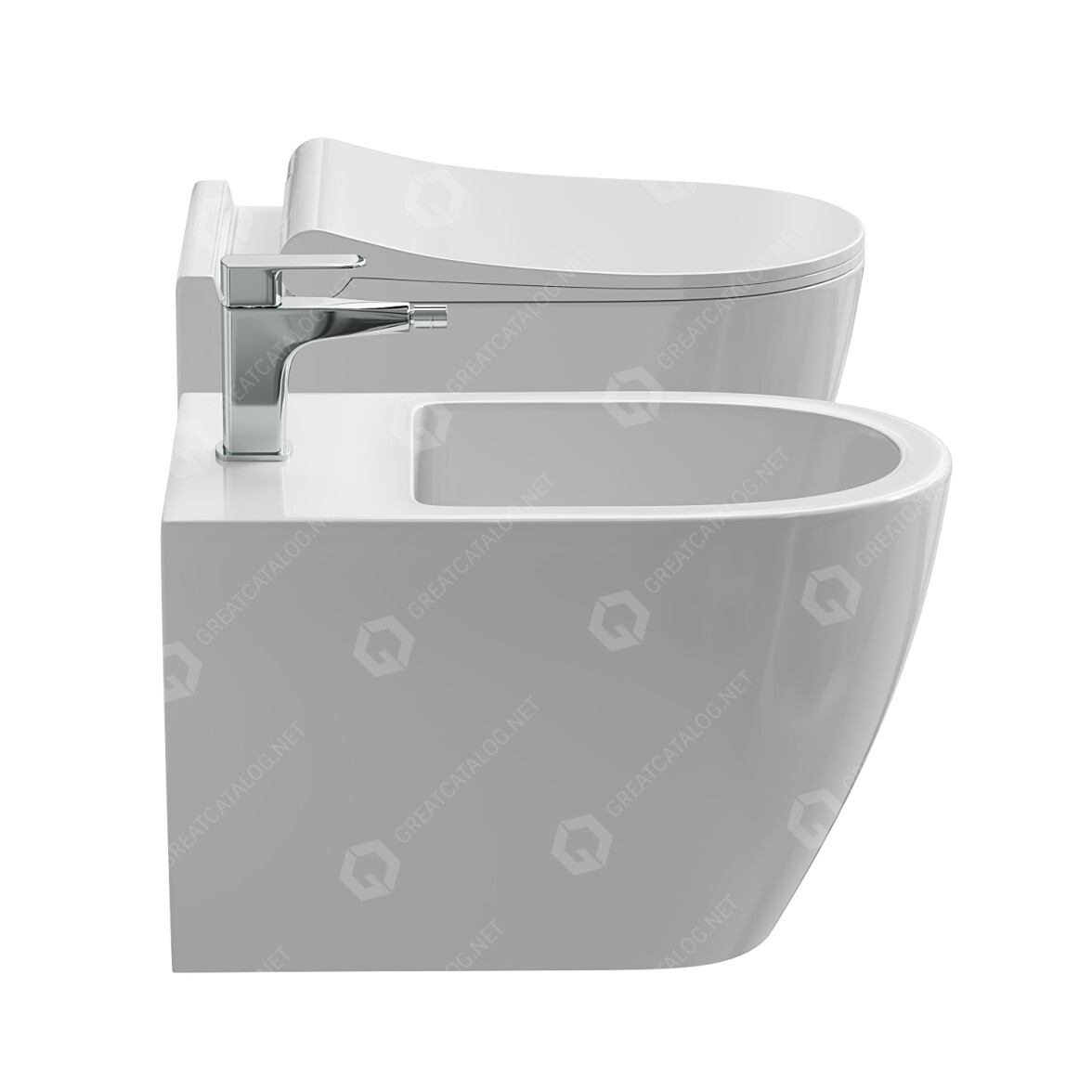 Toilet and Bidet Villeroy&Boch Subway 2.0 3D model #47144 | GreatCatalog