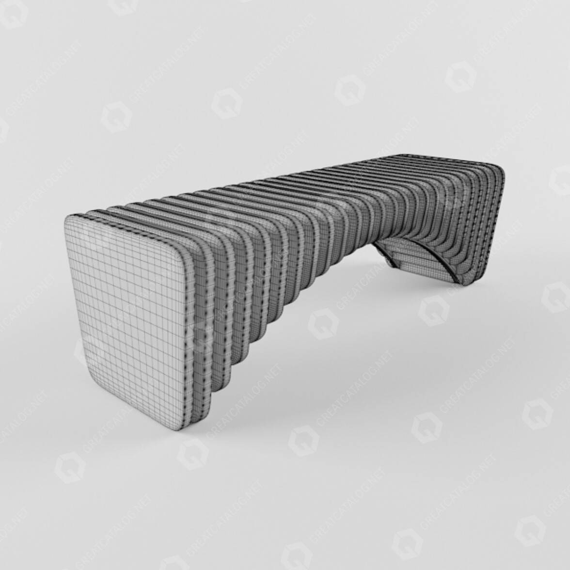 Bench Parametric Wooden 3D model - GreatCatalog 47159
