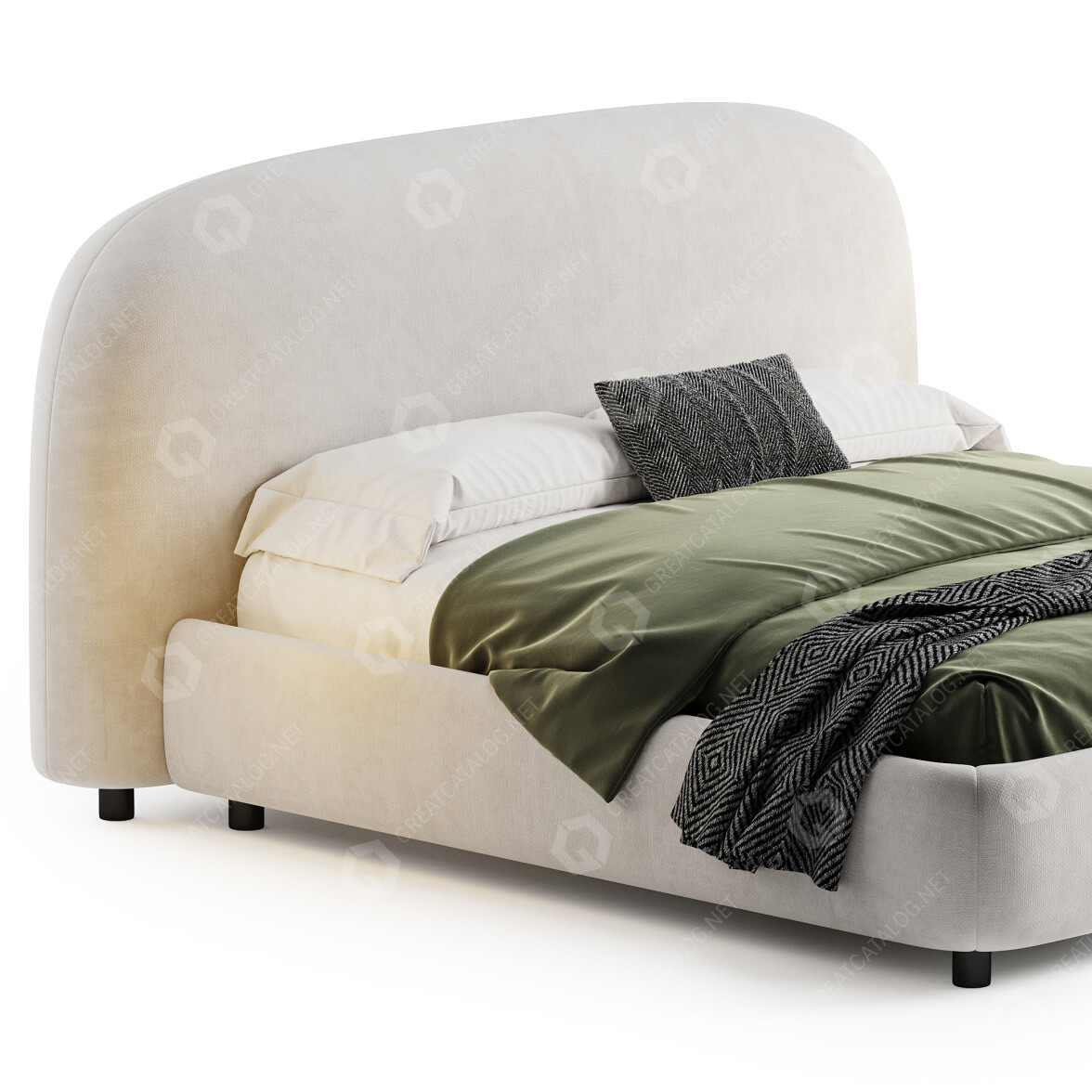 Bed AllModern Sadarius Upholstered Fabric 3D model - GreatCatalog 47196