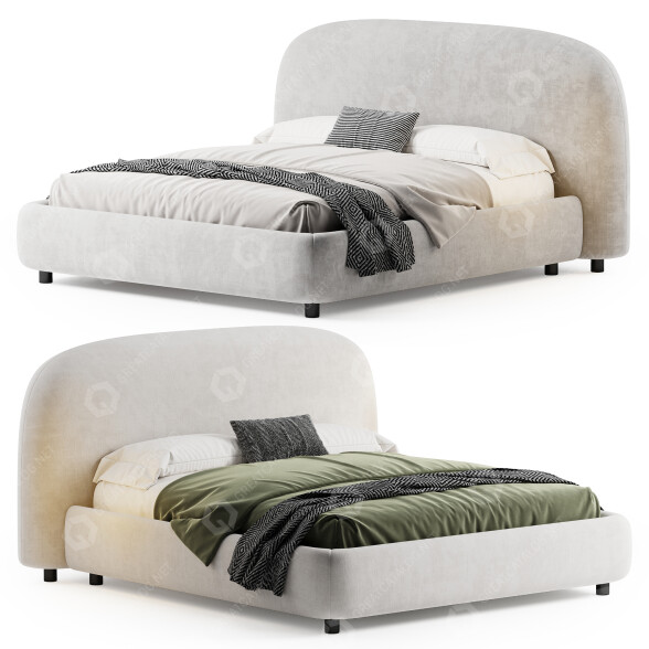 Bed AllModern Sadarius Upholstered Fabric 3D model - GreatCatalog 47196