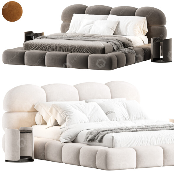 Bed and Bedside Tables Artipieces Kotila 3D model #47614 | GreatCatalog