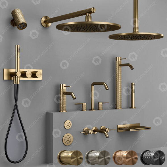 Shower Set Gessi 316 Collection 3D model - GreatCatalog 47641