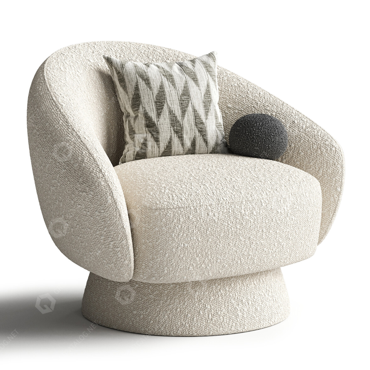 Sillón Westwing Sillon en Tejido Boucle Ted Modelo 3D - GreatCatalog 47829