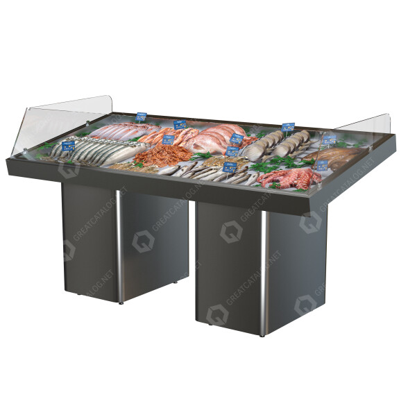 Showcase Niki Inox Fish Refrigerated Open Display Case 3D model #47857 ...