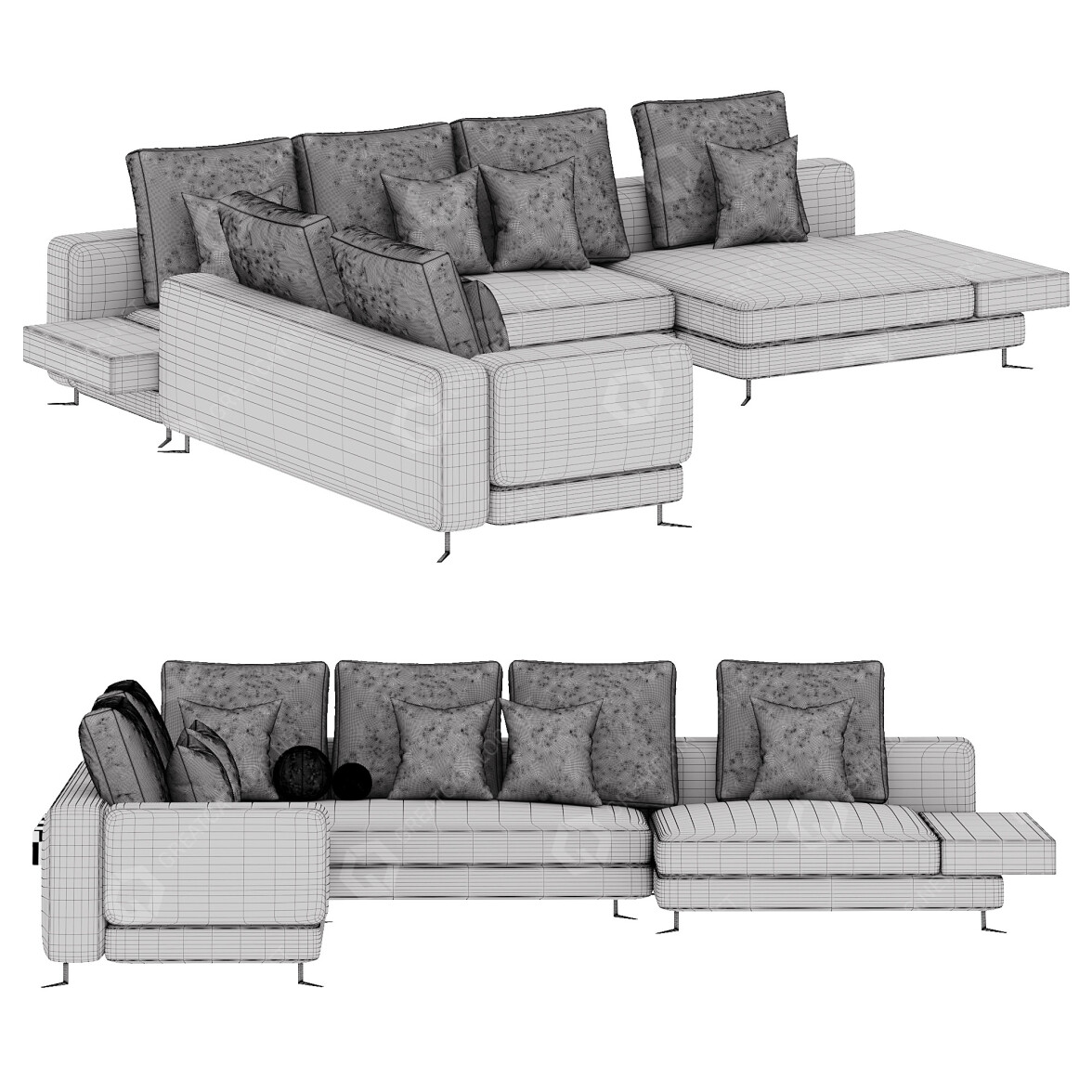 Sofa Minotti White 3D model・Download 3D models・Great Catalog - GreatCatalog 48001