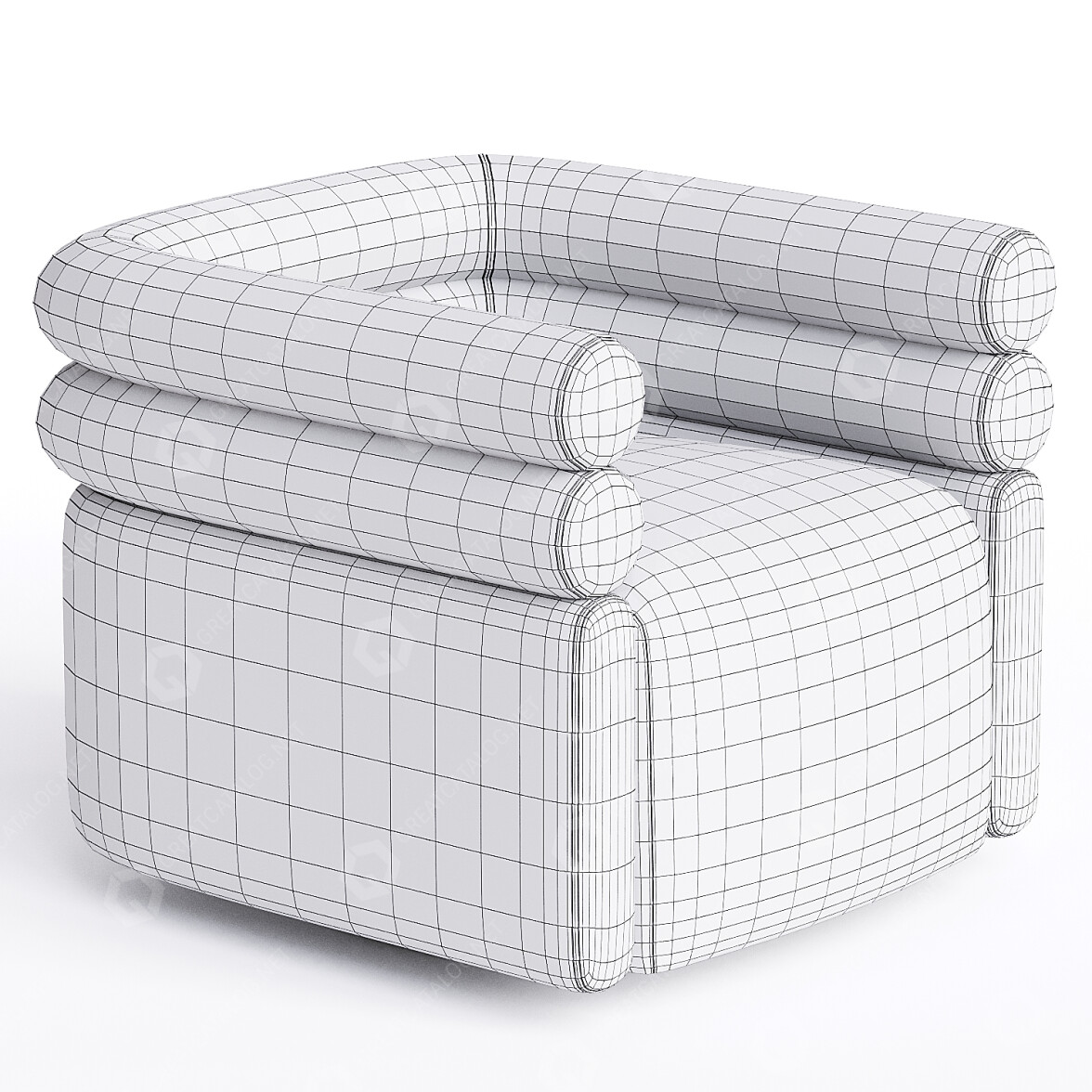 Armchair McGee & Co Newman Swivel 3D model・Download 3D models