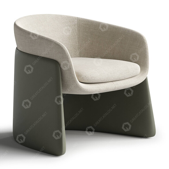 Armchair Davis Furniture Seba Lounge 3D model - GreatCatalog 48696