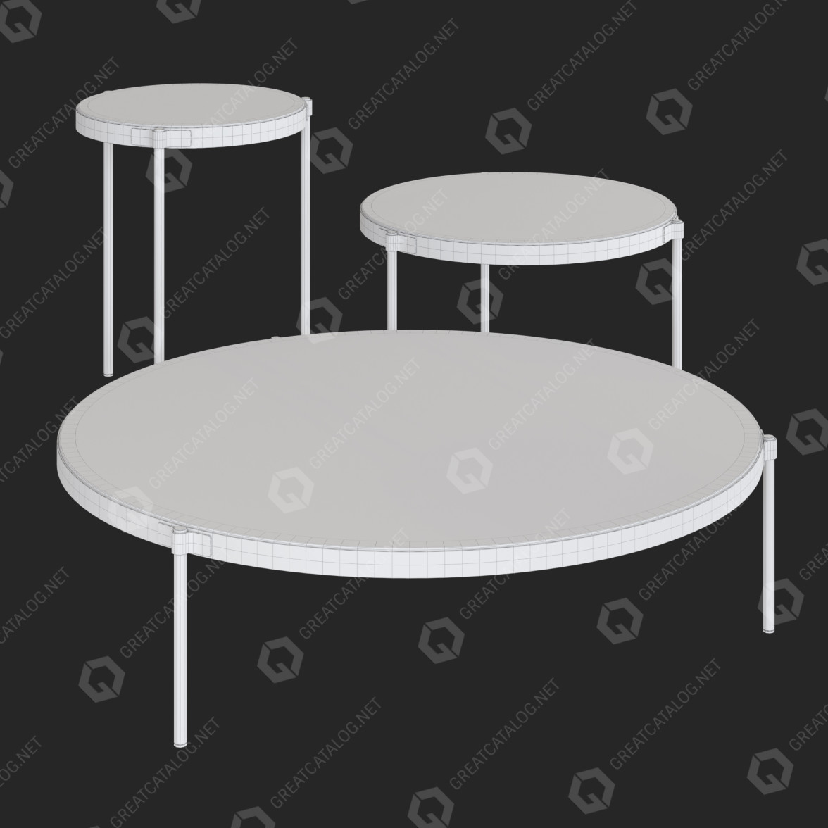 Tables Minotti Tape Cord Outdoor 3D model - GreatCatalog 4770