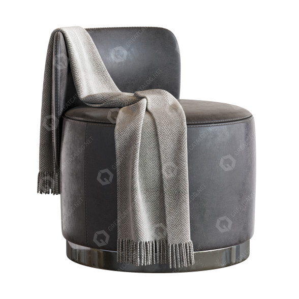 Ottoman Andrew Martin Otis Small 3D model - GreatCatalog 5495