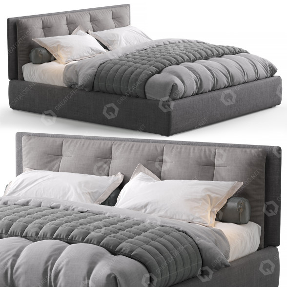 Bed Jesse Maxim Gray 3D model - GreatCatalog 5844