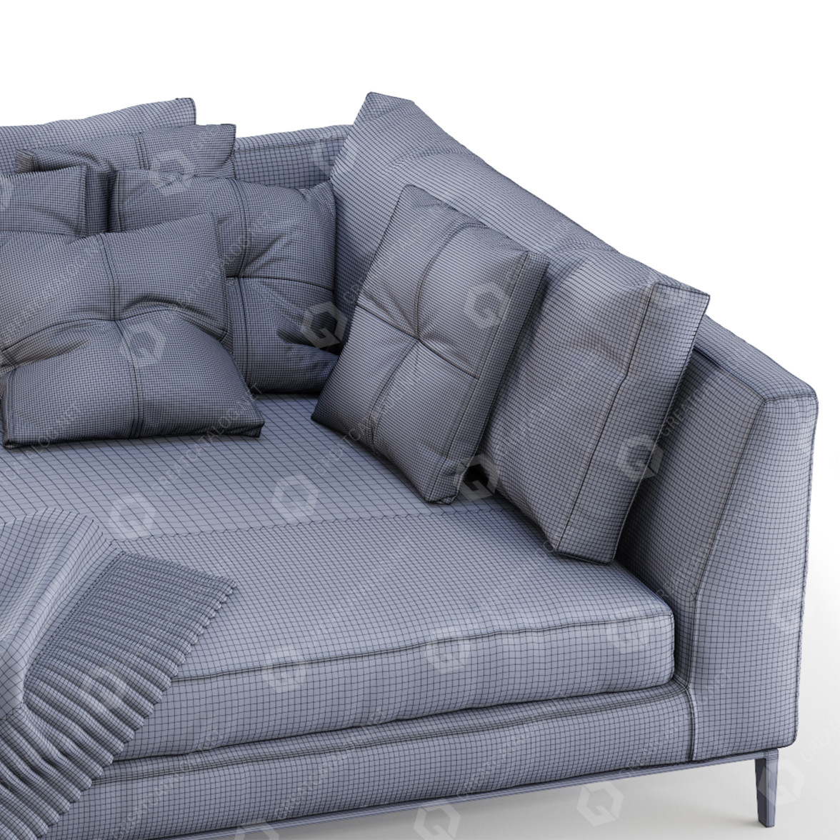 Sofa Poliform Bellport Brown 3D model - GreatCatalog 5946