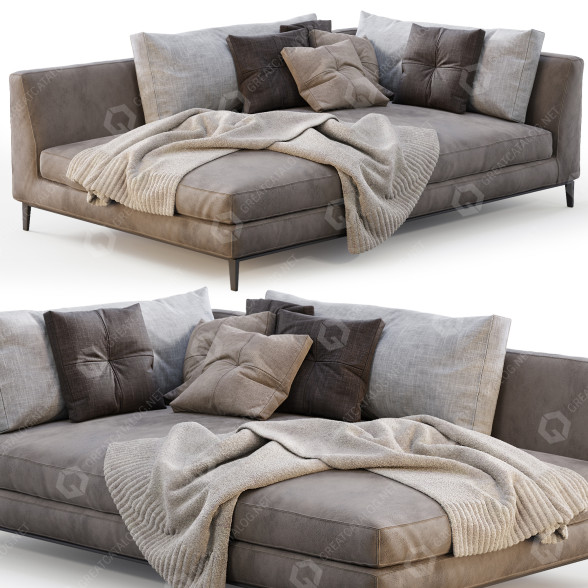 Sofa Poliform Bellport Brown 3D model - GreatCatalog 5946