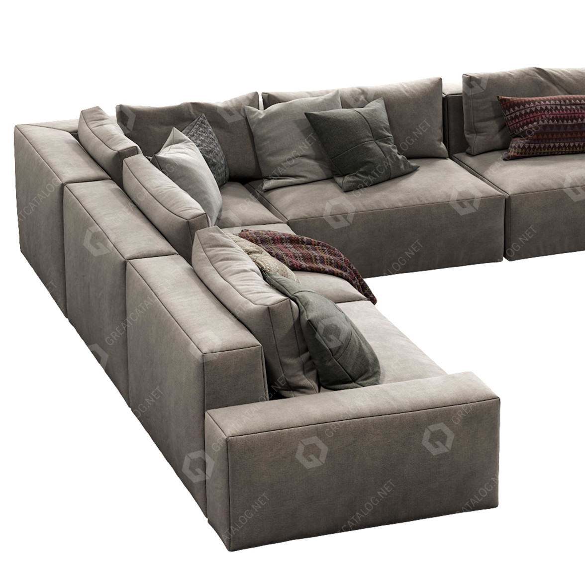 Sofa Flexform Lucien Beige 3D model・Download 3D models