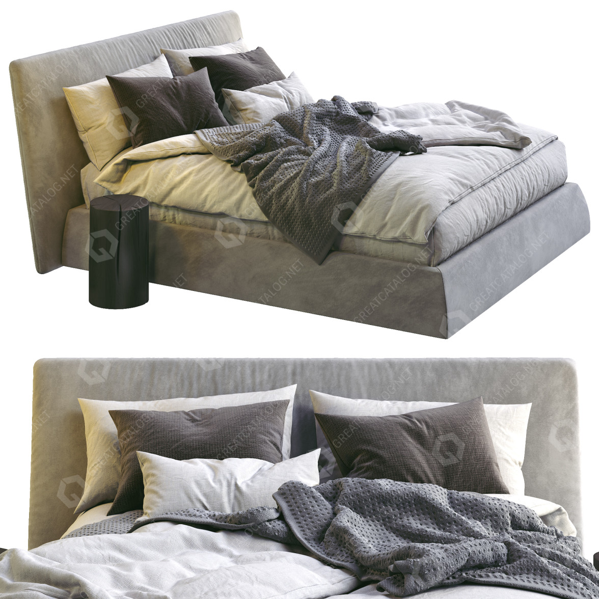 Bed and Bedside Tables Jesse Nimbo 3D model - GreatCatalog 6504