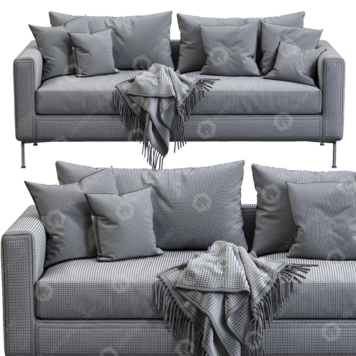 Sofa Living Divani Box Light Gray 3D model - GreatCatalog 6559