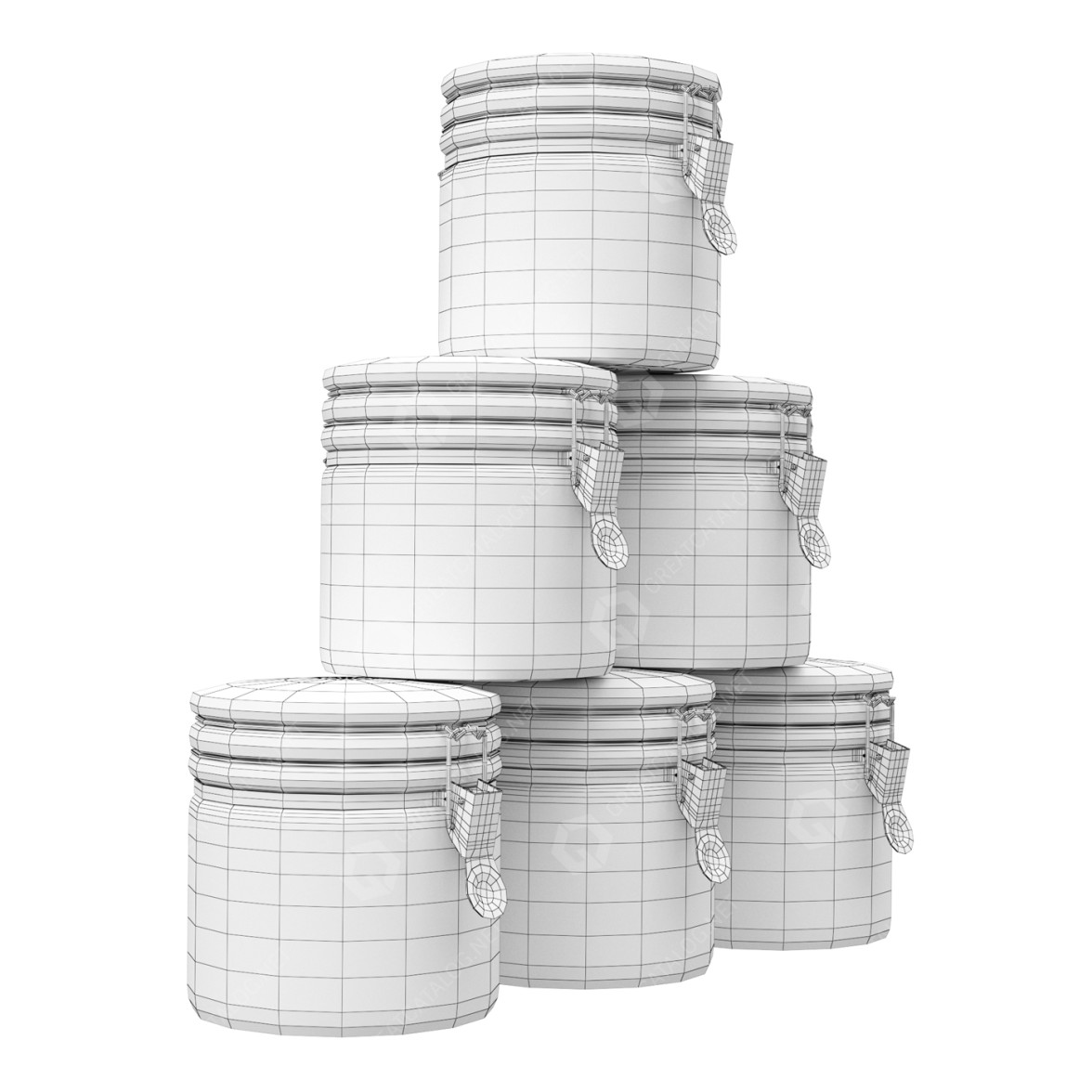 Jam In Glass Containers 3D model - GreatCatalog 7144