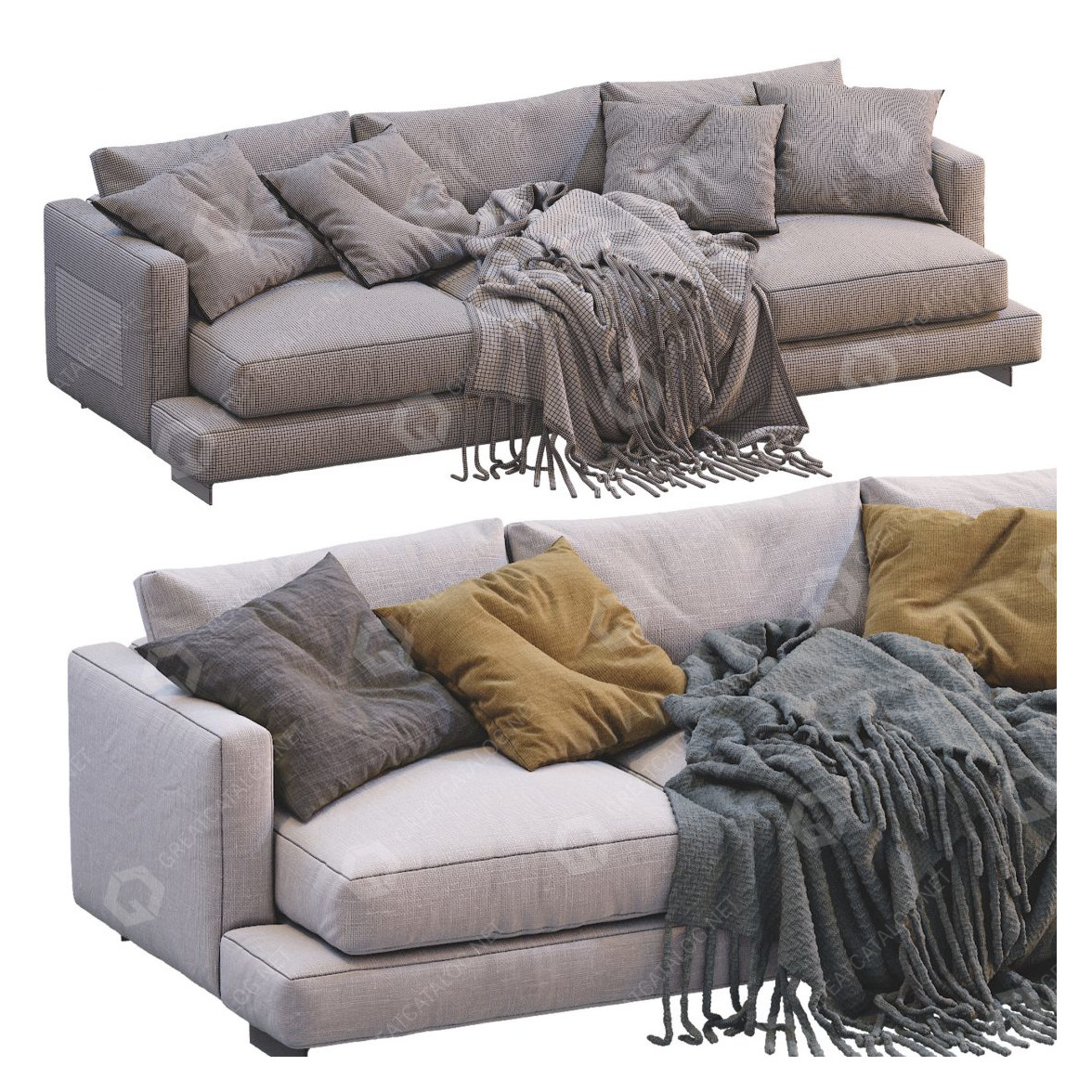 Sofa Flexform Long Island 3D model - GreatCatalog 7396