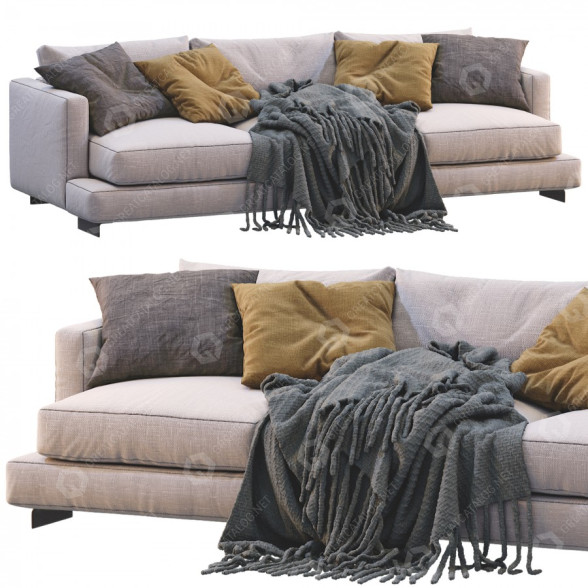 Sofa Flexform Long Island 3D model - GreatCatalog 7396