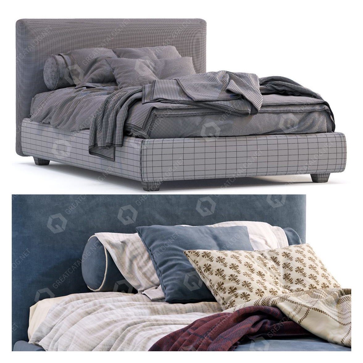 Bed Twils Max 3D model・Download 3D models・Great Catalog - GreatCatalog 7407