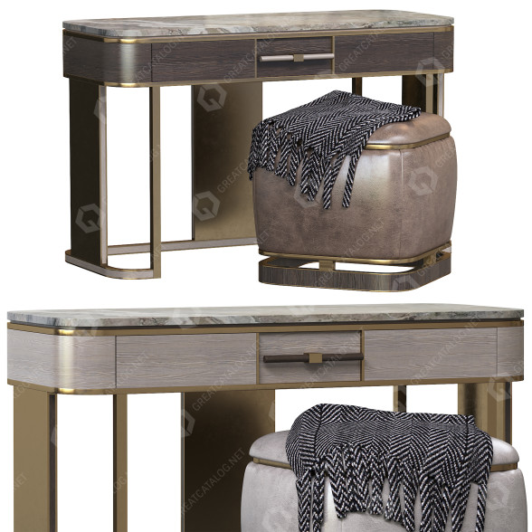 Console Table and Pouf Frato Ashi Desks 3D model - GreatCatalog 7684