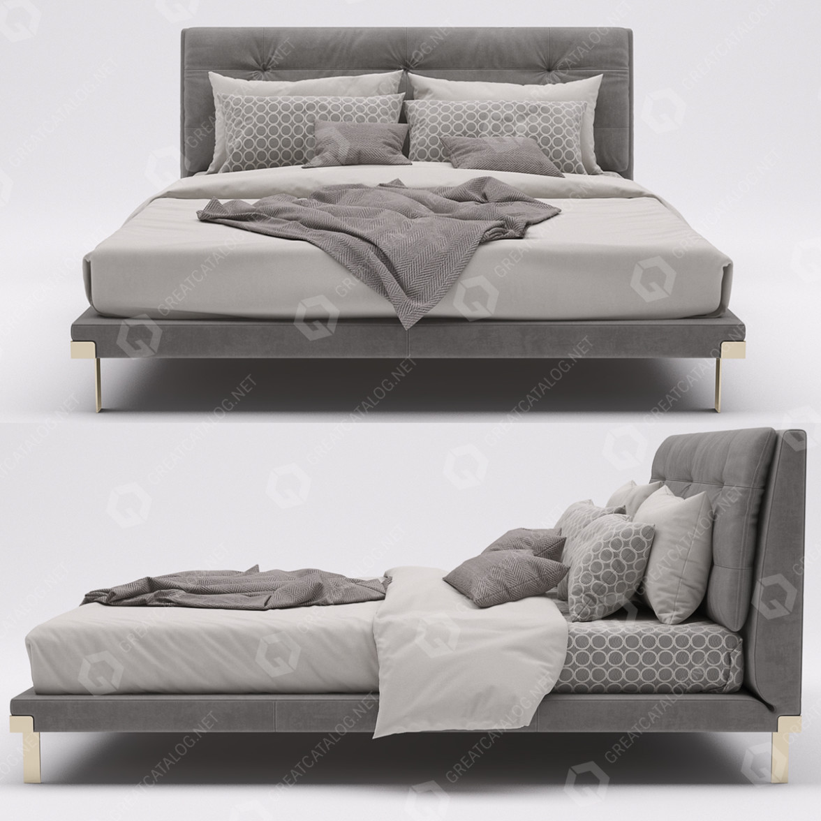 Bed Baxter Viktor 3D model・Download 3D models・Great Catalog - GreatCatalog 8215