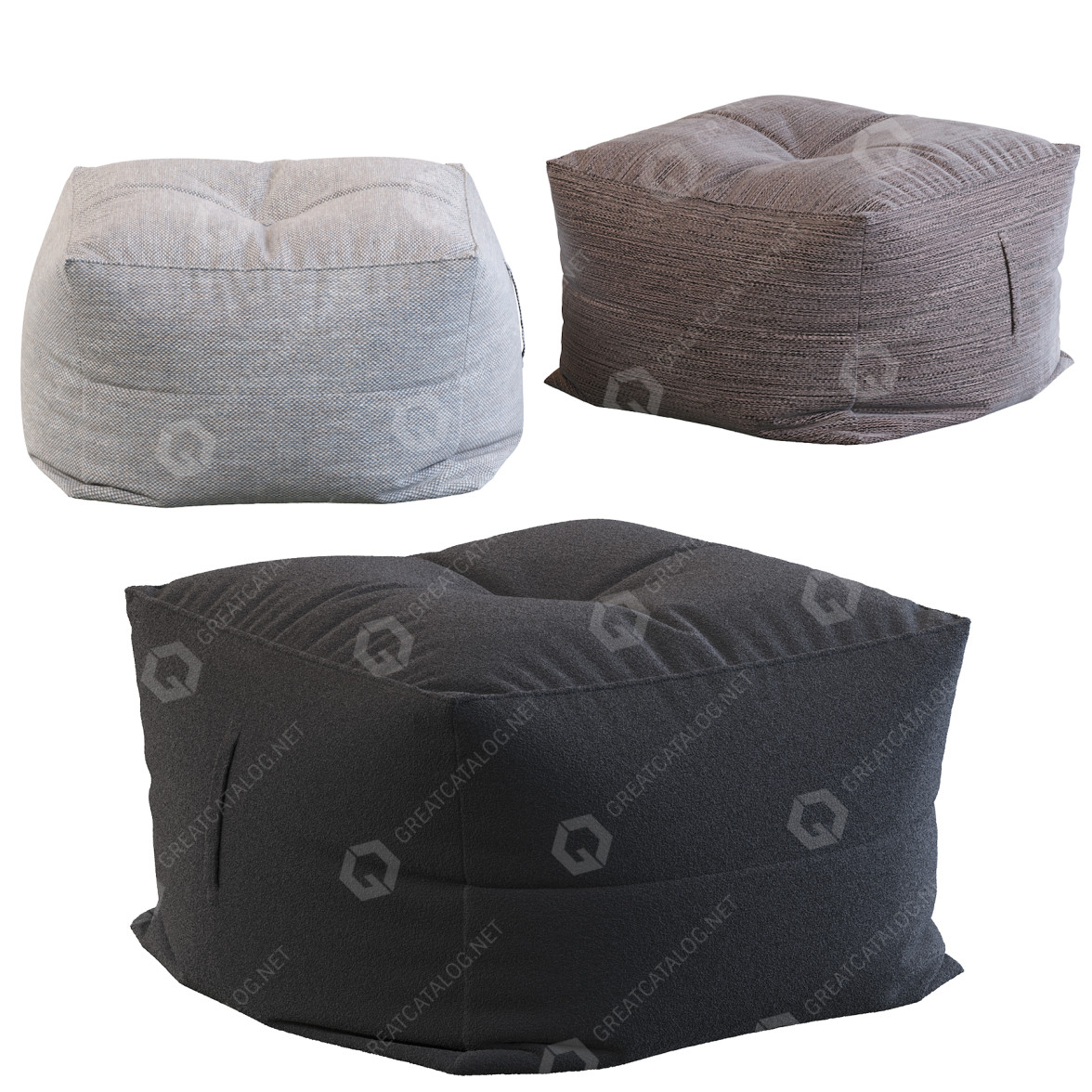 Pouf BoConcept Bermuda 3D model - GreatCatalog 8487