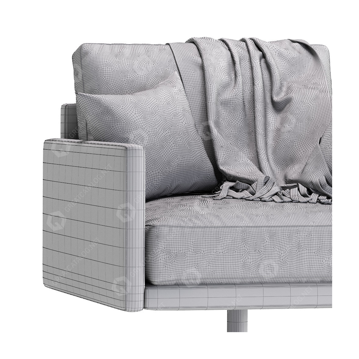 Armchair B&T Design Mabel Lounge 3D model・Download 3D models