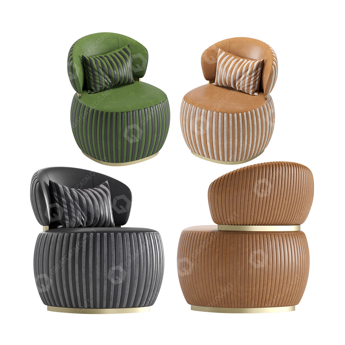Armchair Capital Bon Ton Leather 3D model #8788 | GreatCatalog