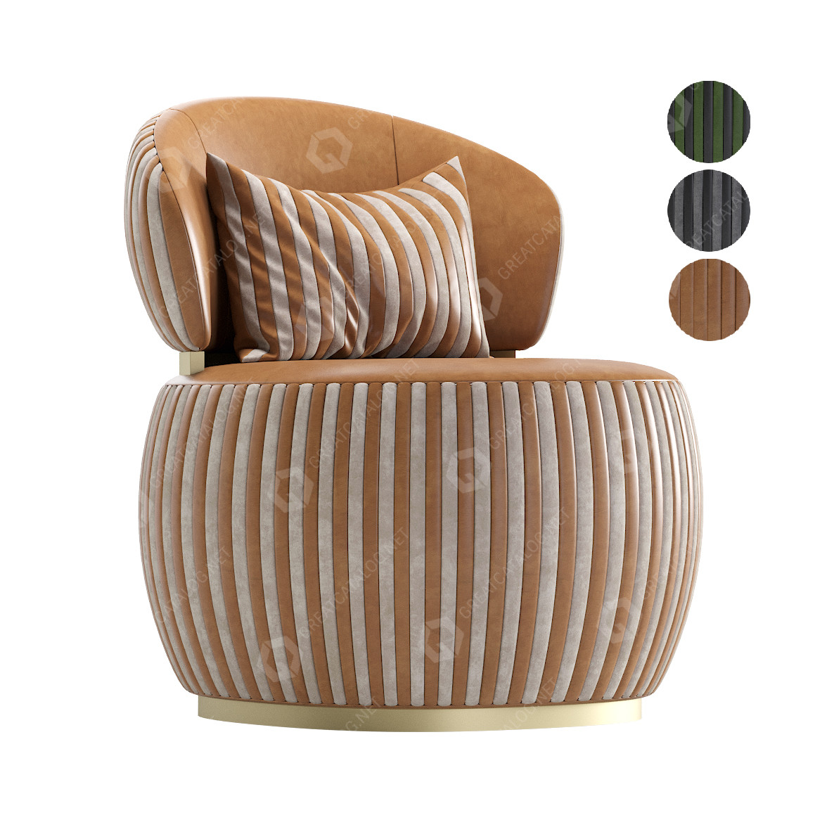 Armchair Capital Bon Ton Leather 3D model #8788 | GreatCatalog