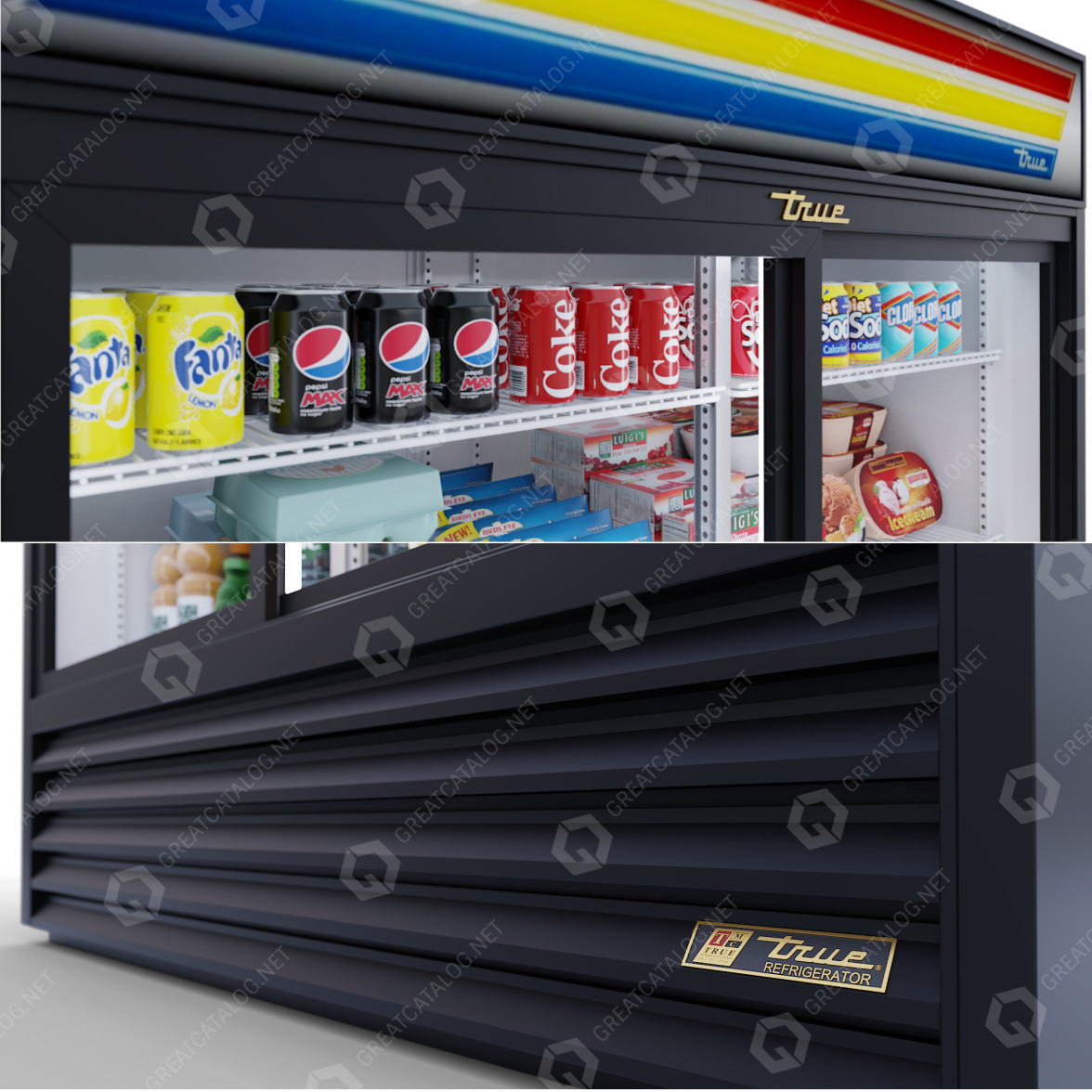 Showcase True Manufacturing GDM-47-LD Marchendiser 3D model ...