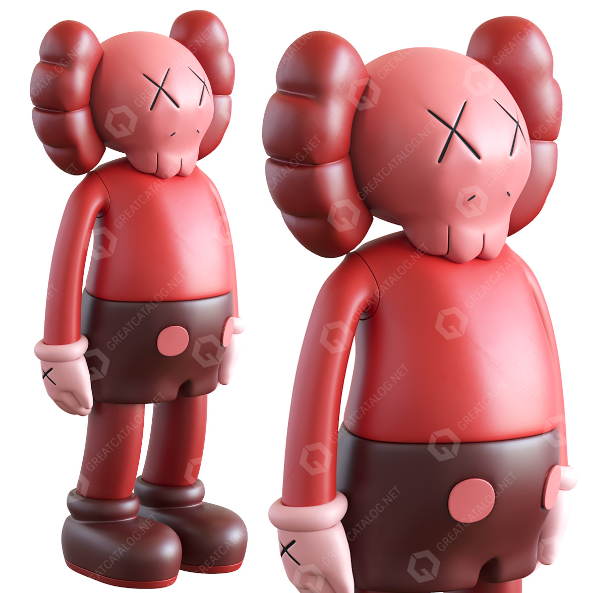 Statuette Kaws Red Blush 3D model - GreatCatalog 9561