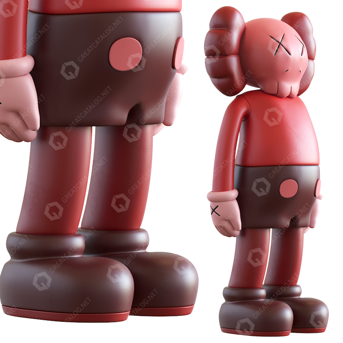 Statuette Kaws Red Blush 3D model - GreatCatalog 9561