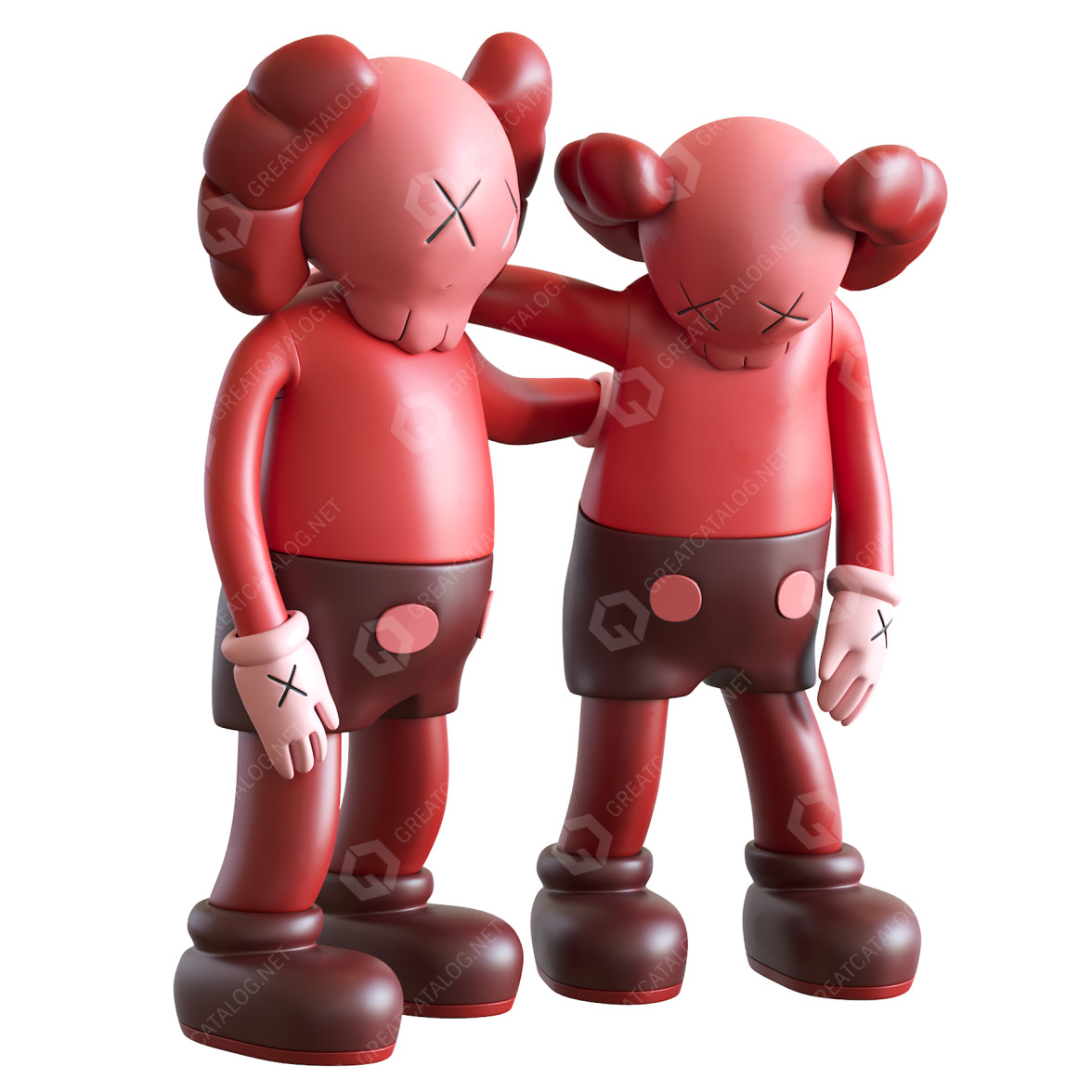 Statuette Kaws Red Blush Along The Way 3D model - GreatCatalog 9598